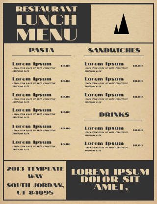 Free Lunch Menu Templates & Examples