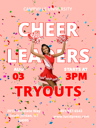 Free Cheerleading Poster Templates & Examples