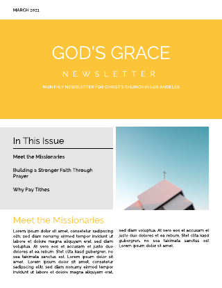 Free Church newsletter Templates & Examples