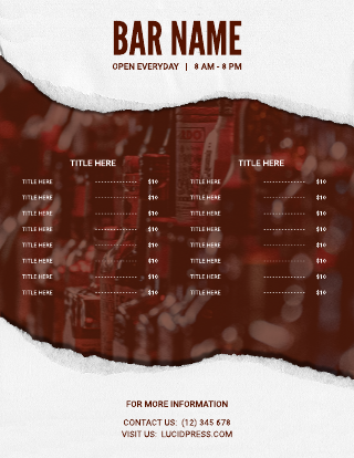 Free Pub Menu Templates & Examples