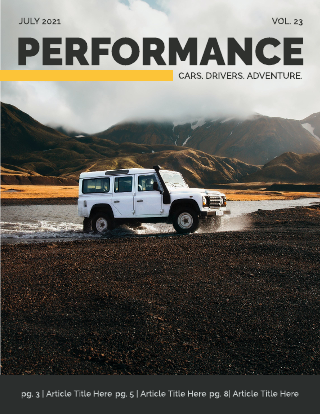Free Car Magazine Cover Templates & Examples