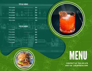 Free Pub Menu Templates & Examples
