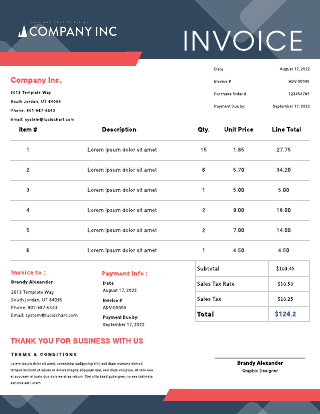 Free Sales Invoice Templates & Examples