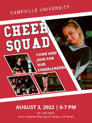 Free Cheerleading Poster Templates & Examples
